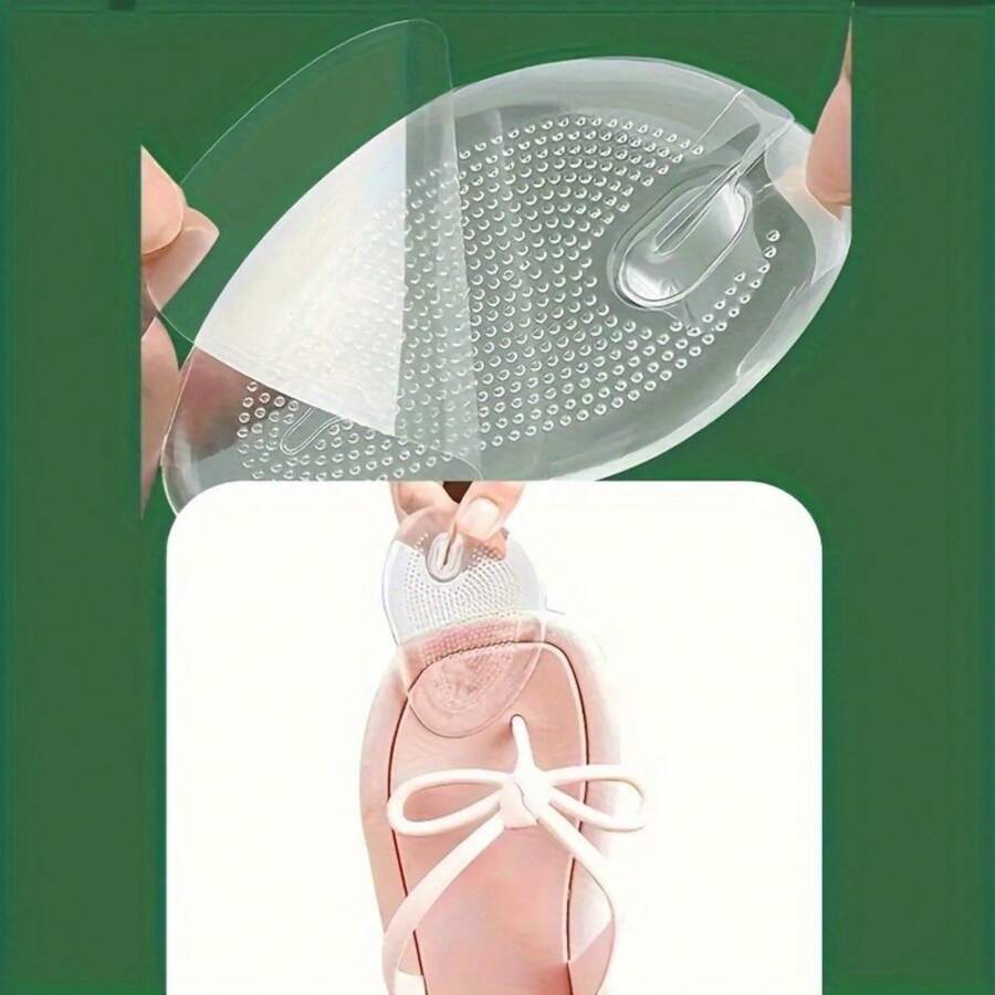 1pair Self-Adhesive Toe Grip Pads, Anti-Slip Transparent Insoles For ...
