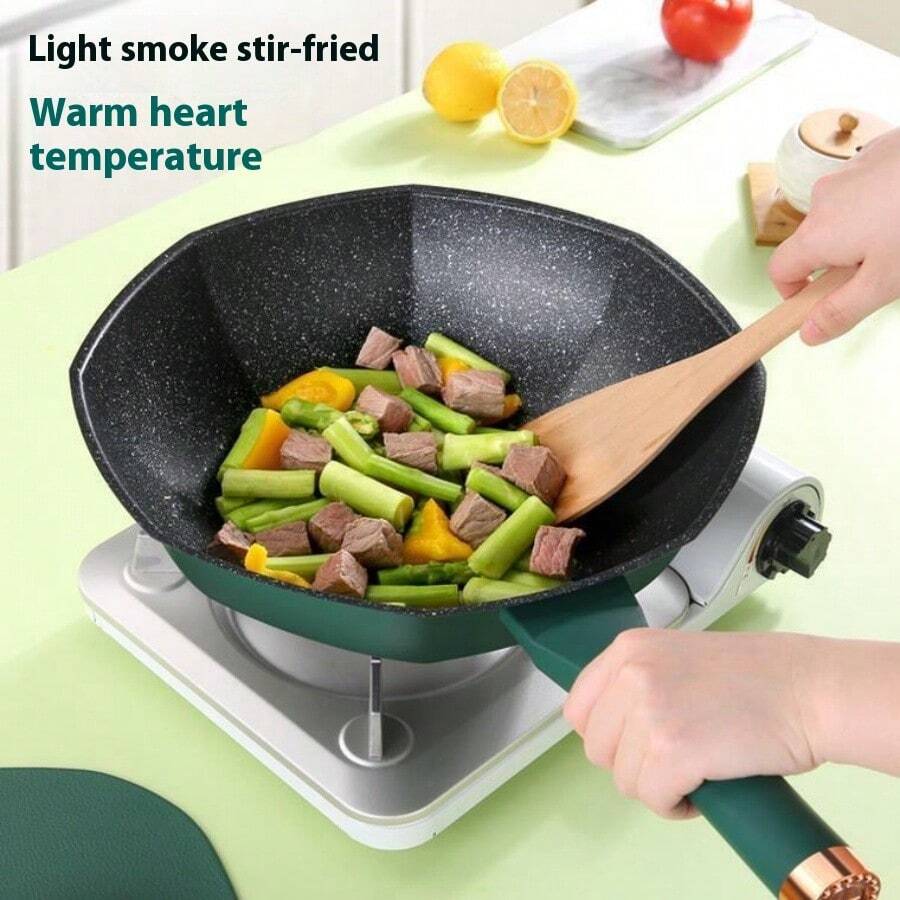 Sartén antiadherente Maifanshi, sartén para cocinar en casa de bajo ...