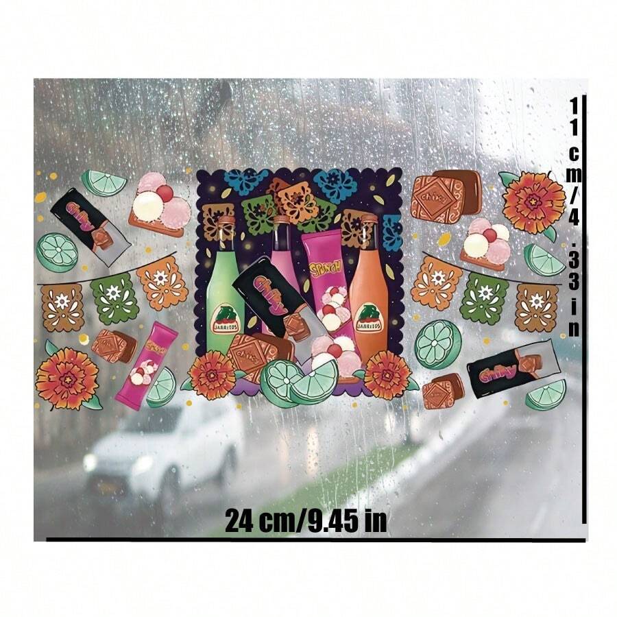 5 Sheets/Set Cute Food Design UV Dtf Transfer Sticker Waterproof 3d DTF ...