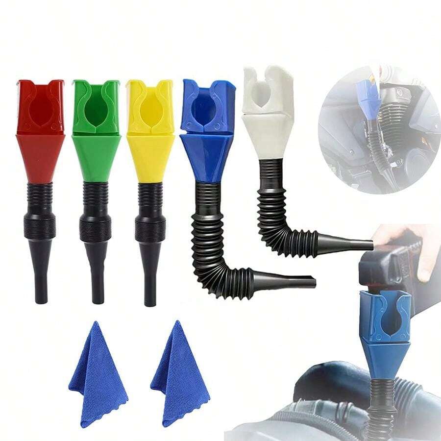 Pack Of 4 Flexible Draining Tool Snap Funnels, With 2pcs 9.8*9.8in ...