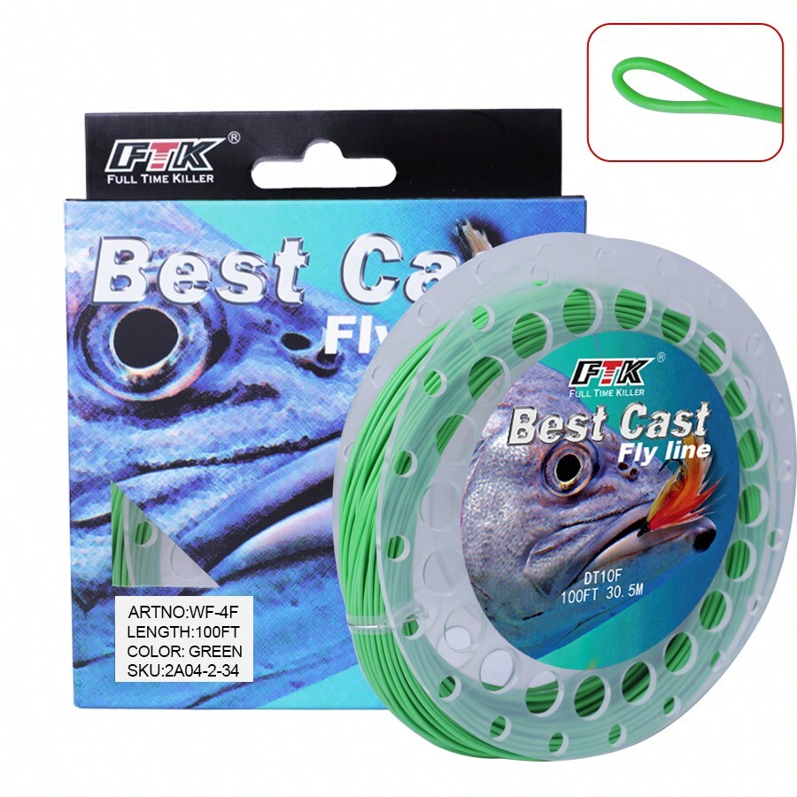 FTK Fly Fishing Line With Welded Loop, Weighted Forward Floating Fly ...