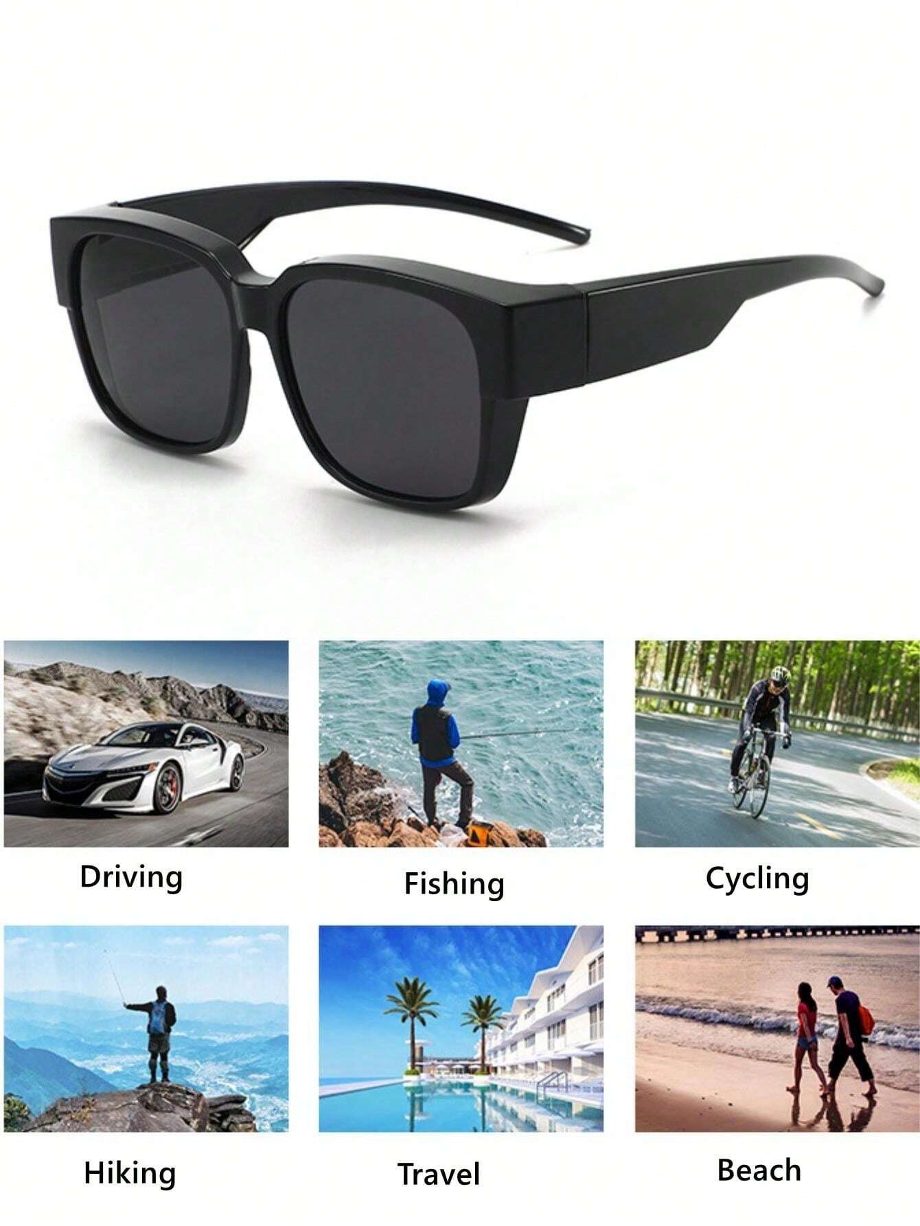 Wrap-Around Fully Enclosed Sunglasses, Suitable For Both Men And Women ...