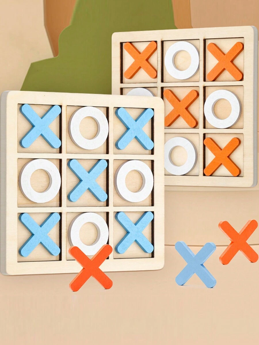 1pc/Set Wooden XOXO Board Game (Crosses And Noughts)| Classic Family ...