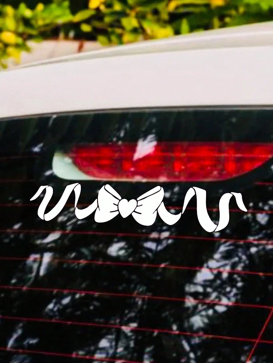 Ribbon Bow Car Decal - Cute Car Decal Car Window Coquette Bow Sticker ...