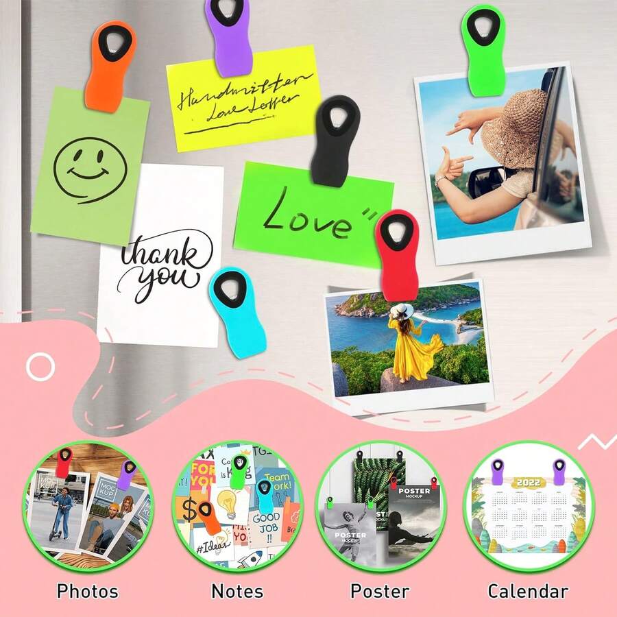 12 Pack Magnetic Chip Clips, Bag Clips Food Bag Clips For Food Packages ...