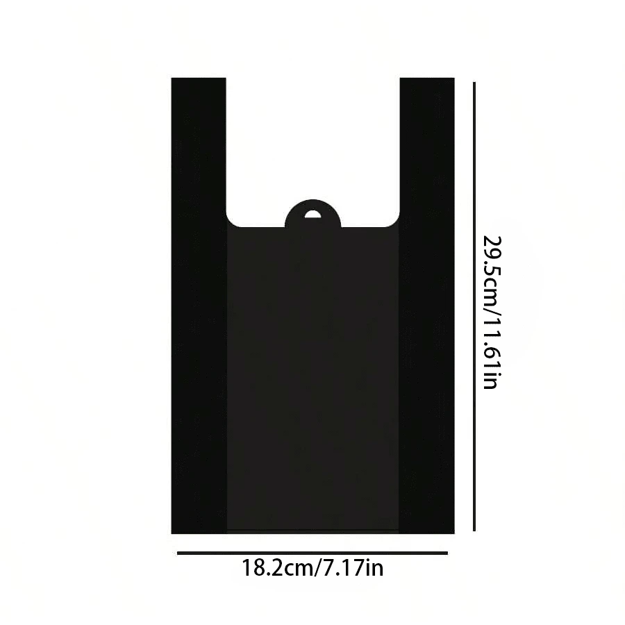 100pcs/Pack Thick Black Plastic Bags, Multipurpose Trash Bag For Pet ...