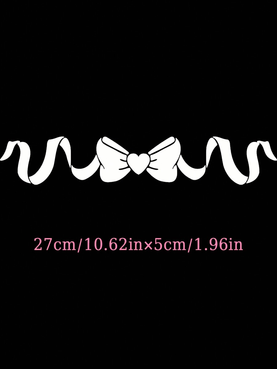 Ribbon Bow Car Decal - Cute Car Decal Car Window Coquette Bow Sticker ...