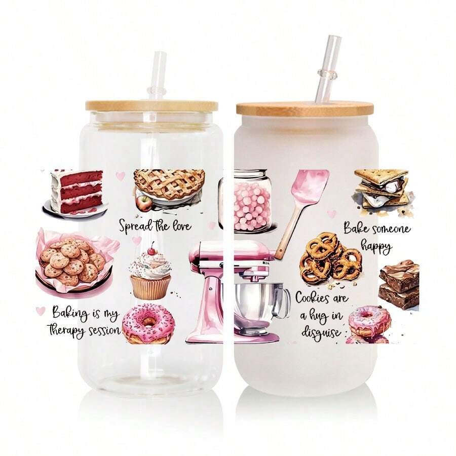 5 Blätter/Set Niedliche Lebensmittel Design UV DTF Transfer Aufkleber ...