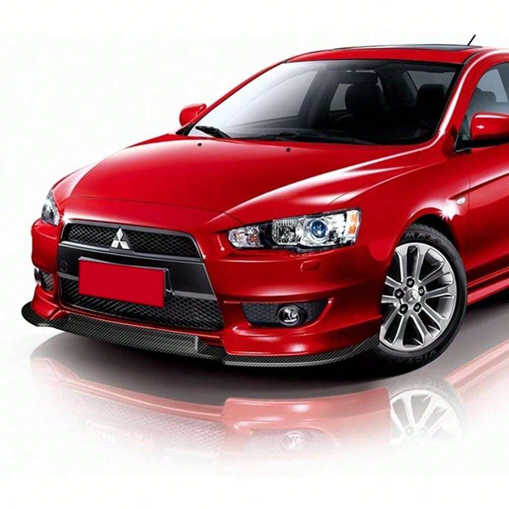 For 2008 - 2015 Mitsubishi Lancer RA-Style Front Bumper Spoiler Lip Kit ...