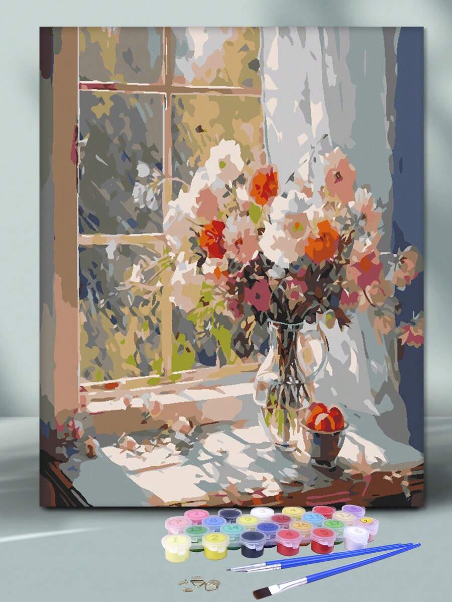 1pc 40x50cm DIY Digital Oil Painting Kit For Sunflowers, Including ...