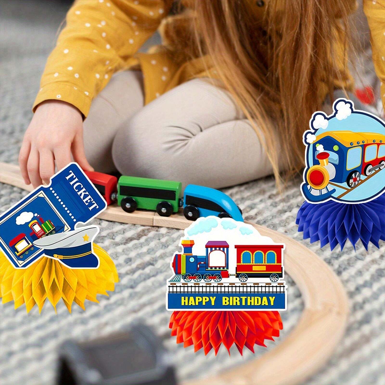 9pcs Railroad Crossing Themed Honeycomb Centerpieces Party Decorations ...