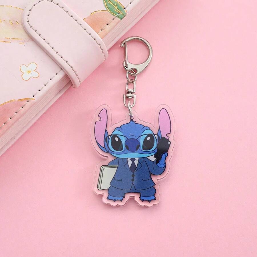 Miniso Halloween Decoration Anime Lilo&Stitch Keychain Stitch Key Chain ...