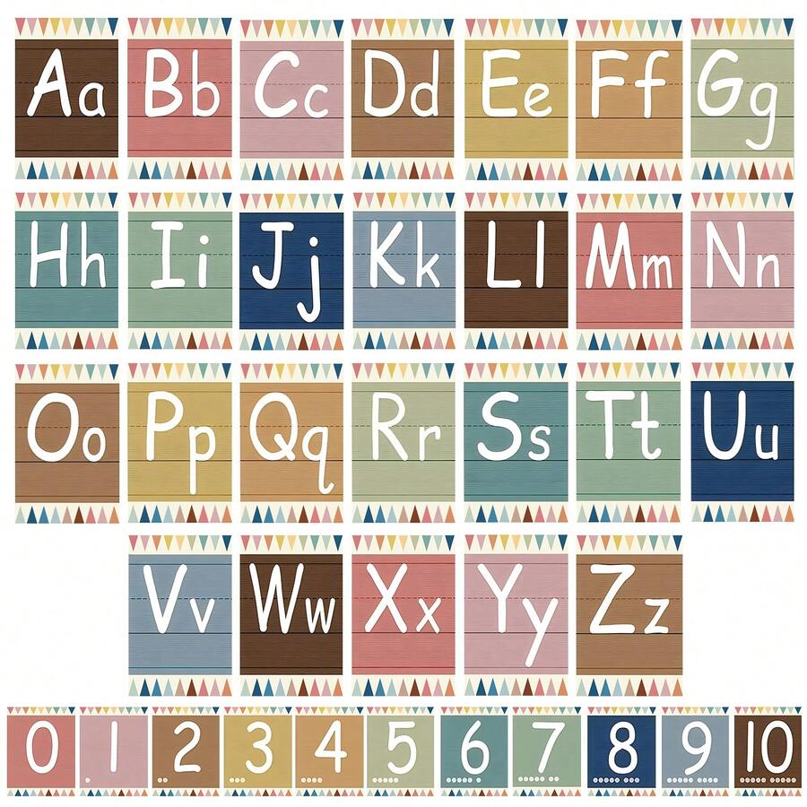 ABC Alphabet+Numbers 1-10+Shape+Color Poster Set - Early Childhood ...
