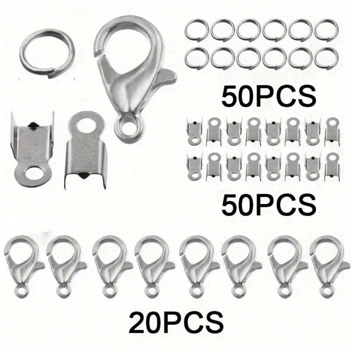 120pcs Lobster Clasp Set (20 Lobster Claws, 50 Open Jump Rings, 50 ...