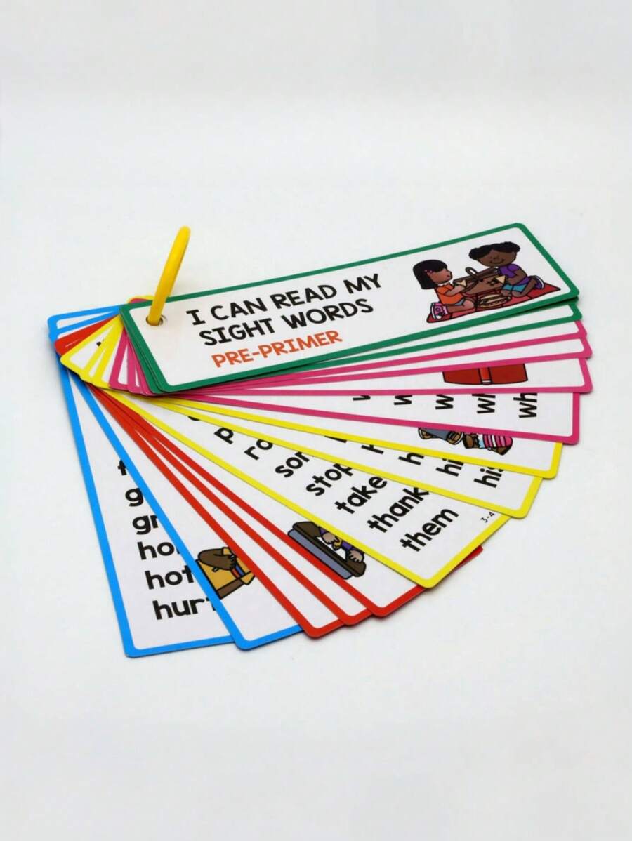 16 English Word Cards With High Frequency Words, Bookmarks And Reading ...