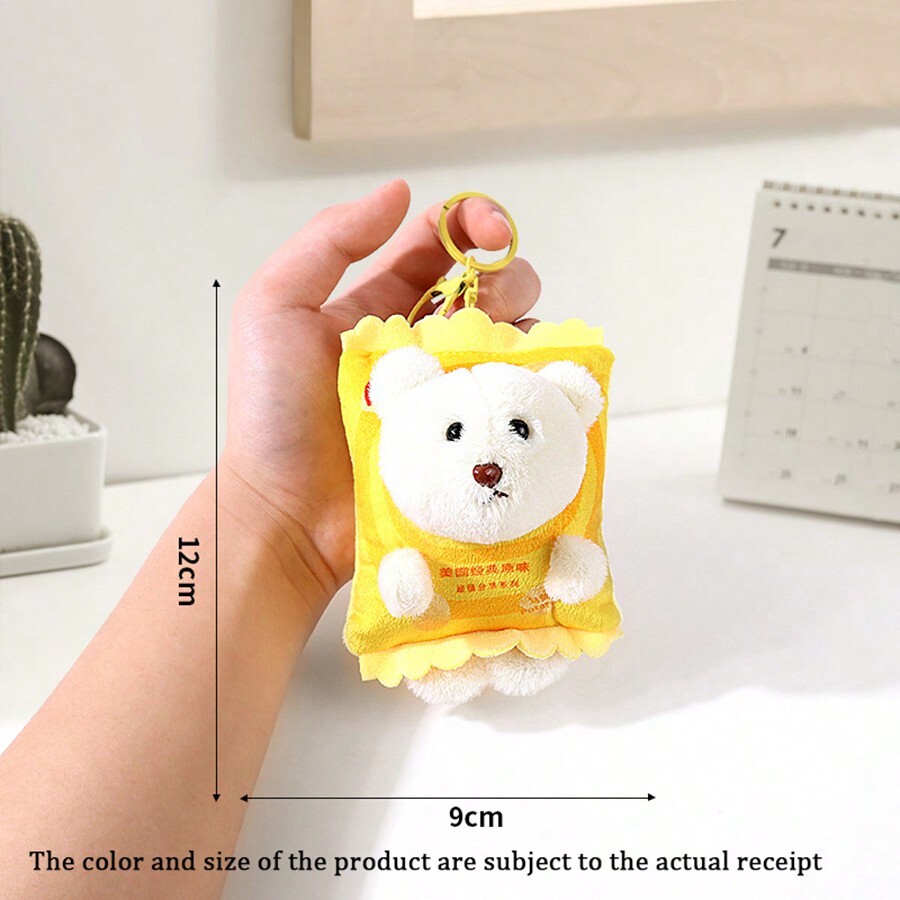 Super Cute Potato Chips Bear Plush Doll Backpack Bag Pendant Pendant ...