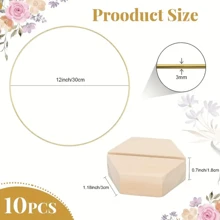 1 Set (1 Ring & 1 Base) 12 Inch Metal Floral Wreath Table Centerpiece ...