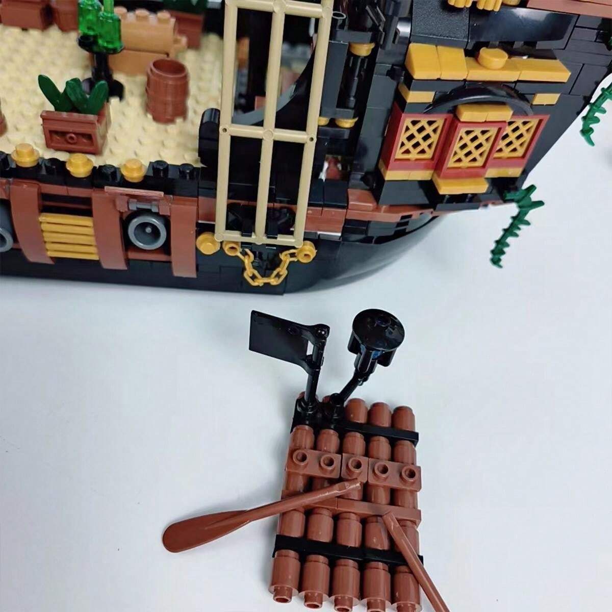 Ocean Adventure Pirate Ship Building Blocks - Storm Sailing MOC Model ...