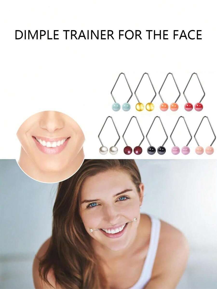 2 Pieces Of Facial Dimple Trainer, Easy To Wear, Helps Form Natural ...