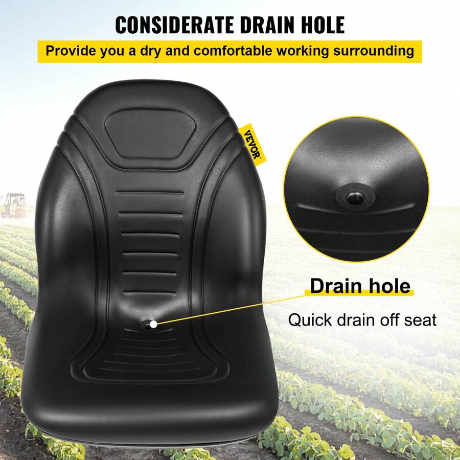 VEVOR Universal Tractor Seat Replacement 2 Pack, Compact High Back ...
