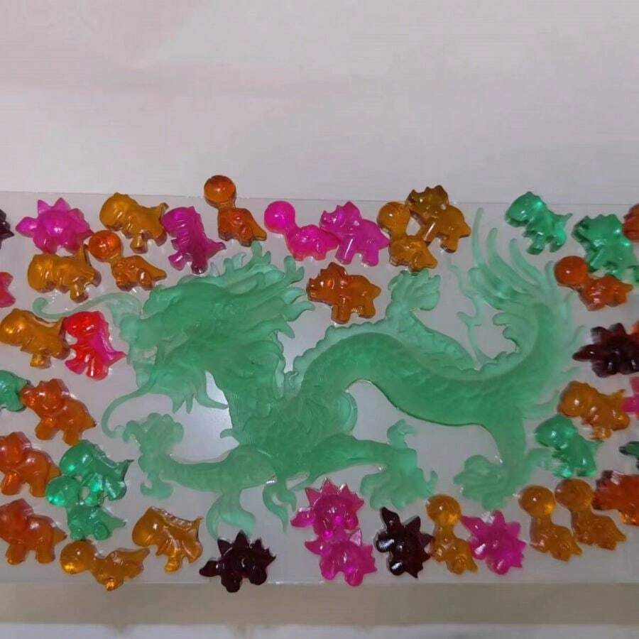 48pcs Random Color Little Dinosaur Gifts + 1pc Qinglong Mythical Beast ...