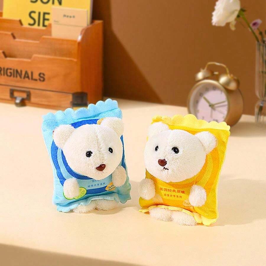 Super Cute Potato Chips Bear Plush Doll Backpack Bag Pendant Pendant ...