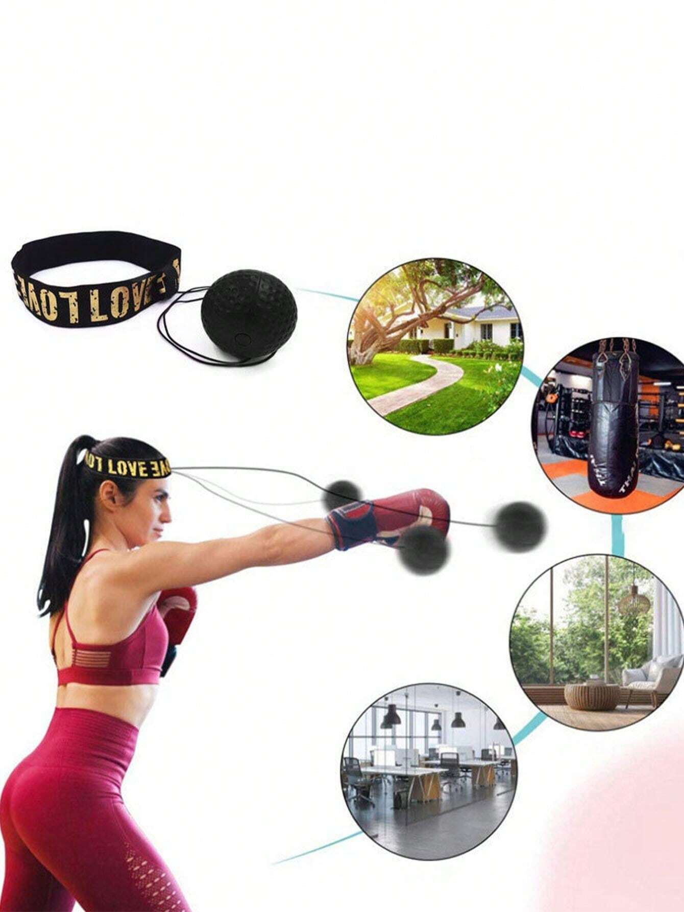 2 ชิ้นมือถือมวย Reaction Ball/ความเร็วการฝึกอบรมลูกยาง/โฟม PU ความ ...