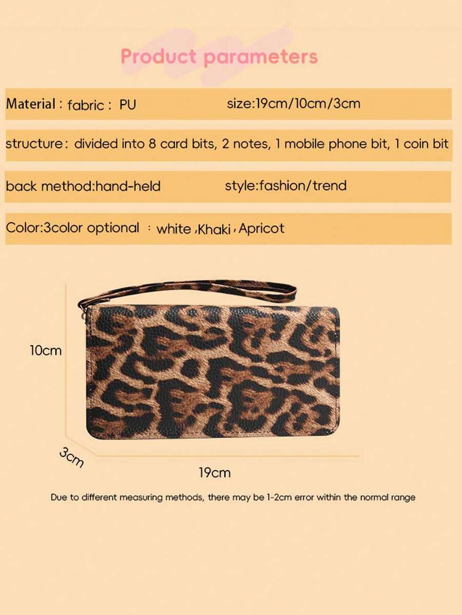 2024 New Leopard Print Vintage Wrist Wallet For Women Wallet Purse ...