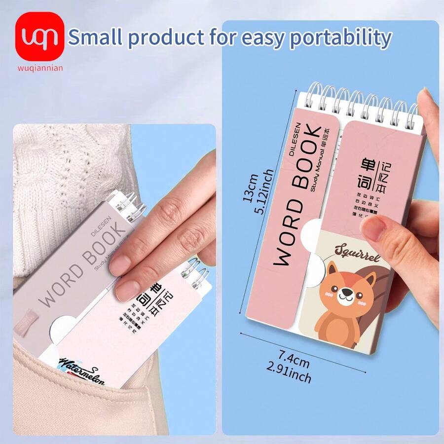 8pcs Alphabet Vocabulary Books Book In Horizontal Word List Notebook ...