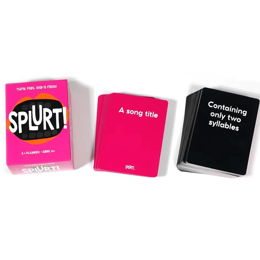 1pc SPLURT! THINK FAST SAY IT FIRSTt Quick Naming Party Strategy Game ...