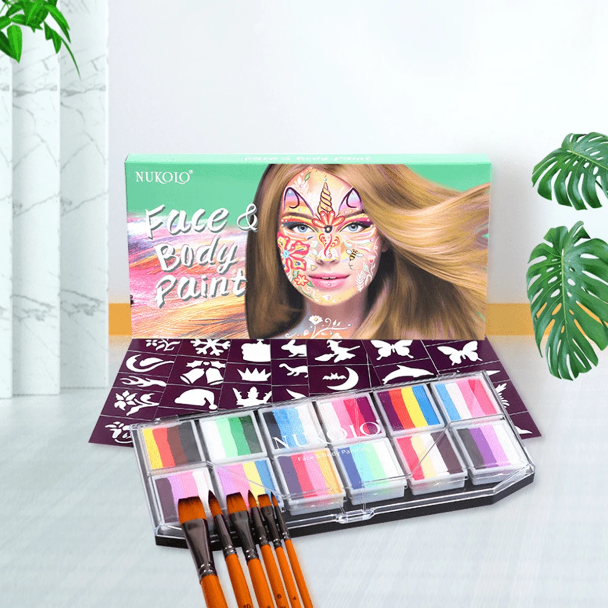 12 Colors [3012N] New Rainbow Color Palette, Washable And Easy To Color ...