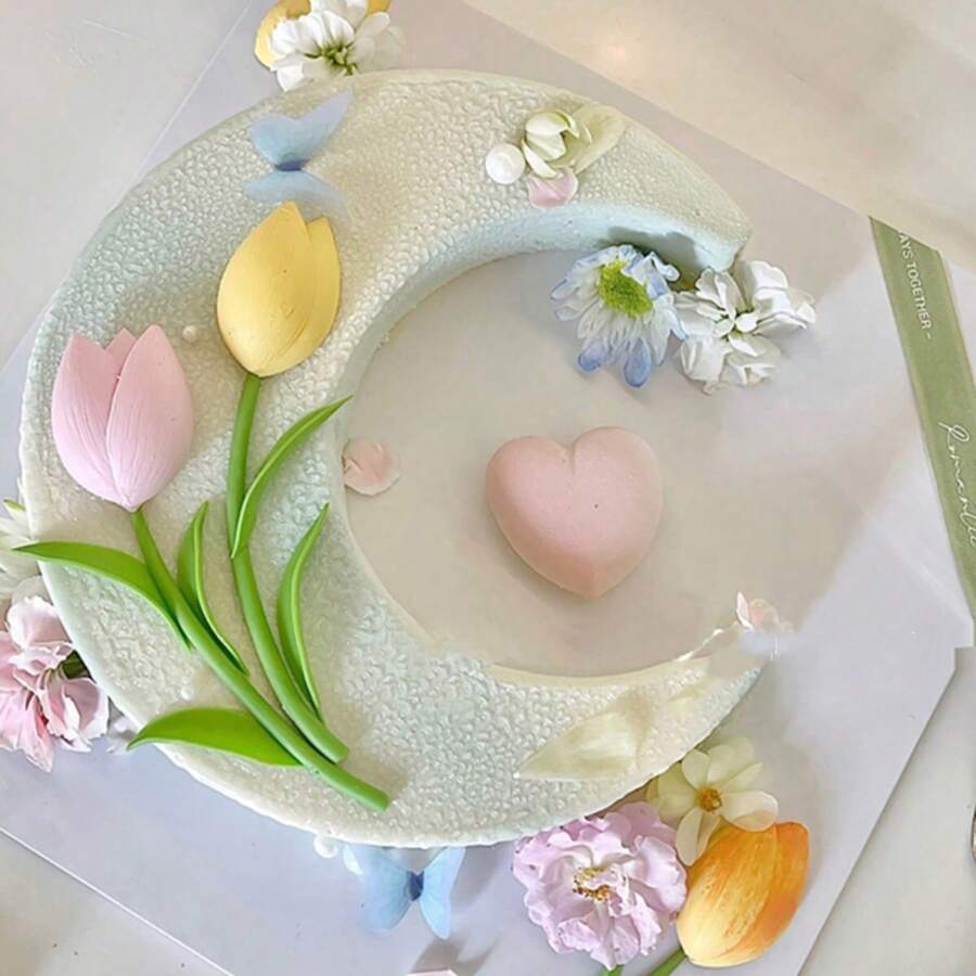 1/2/3pcs Moon Cake Mold Holiday Moon Mousse Cake Silicone Mold Baked ...