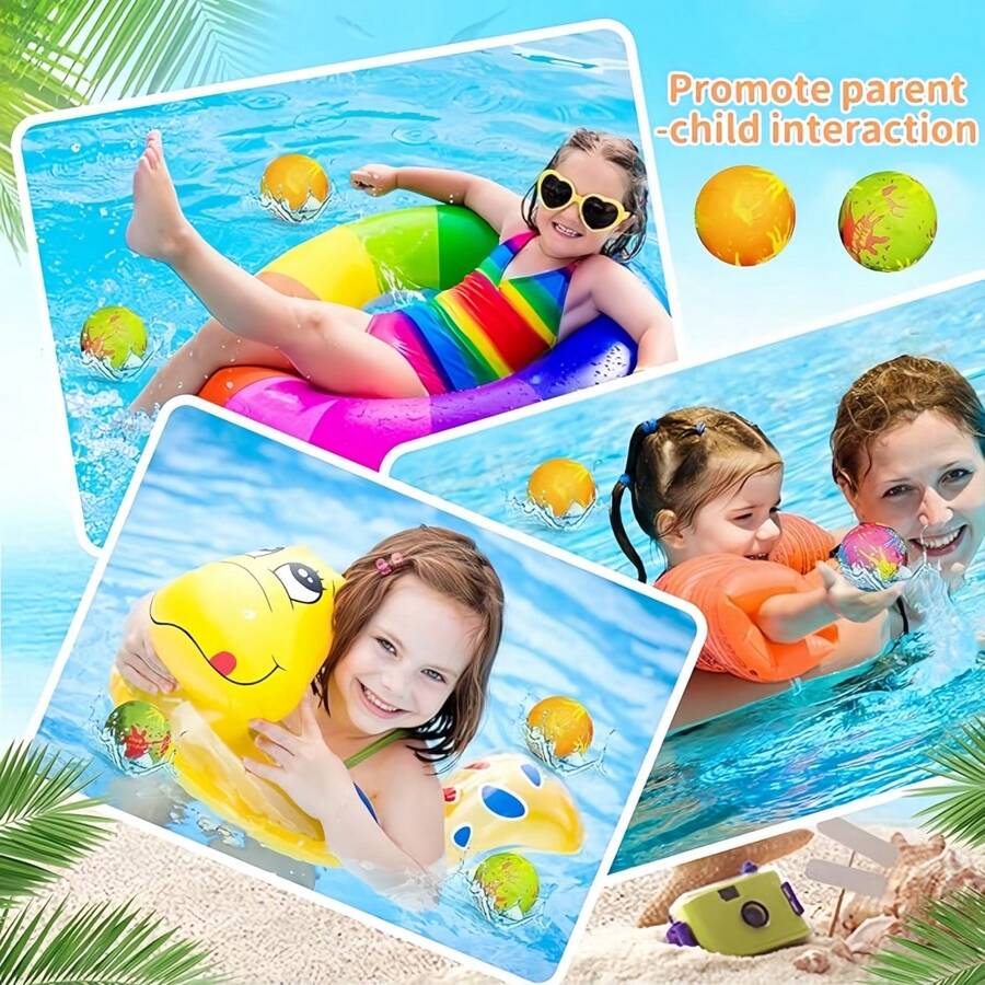 10 Multi-Color Fabric Water Absorbing Balls, Perfect For Swimming Pool ...