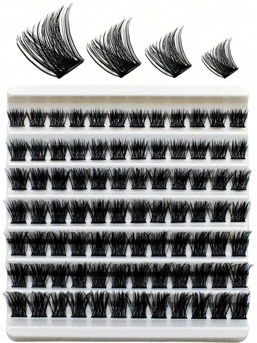 Individual Lashes 84 Clusters Curl DIY Lash Extension Wide Stem Lash ...