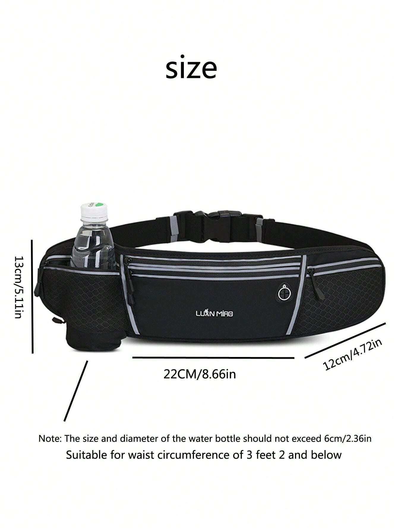 1pc Sports & Outdoor Running Waist Bag Elastic Belt Bag With Multi ...