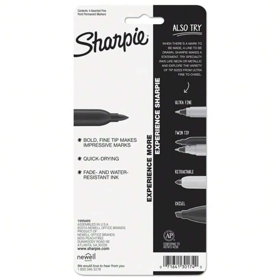 Sharpie SHARPIE 32174PP Twin Tip Permanent Markers, Fine And Ultra Fine ...