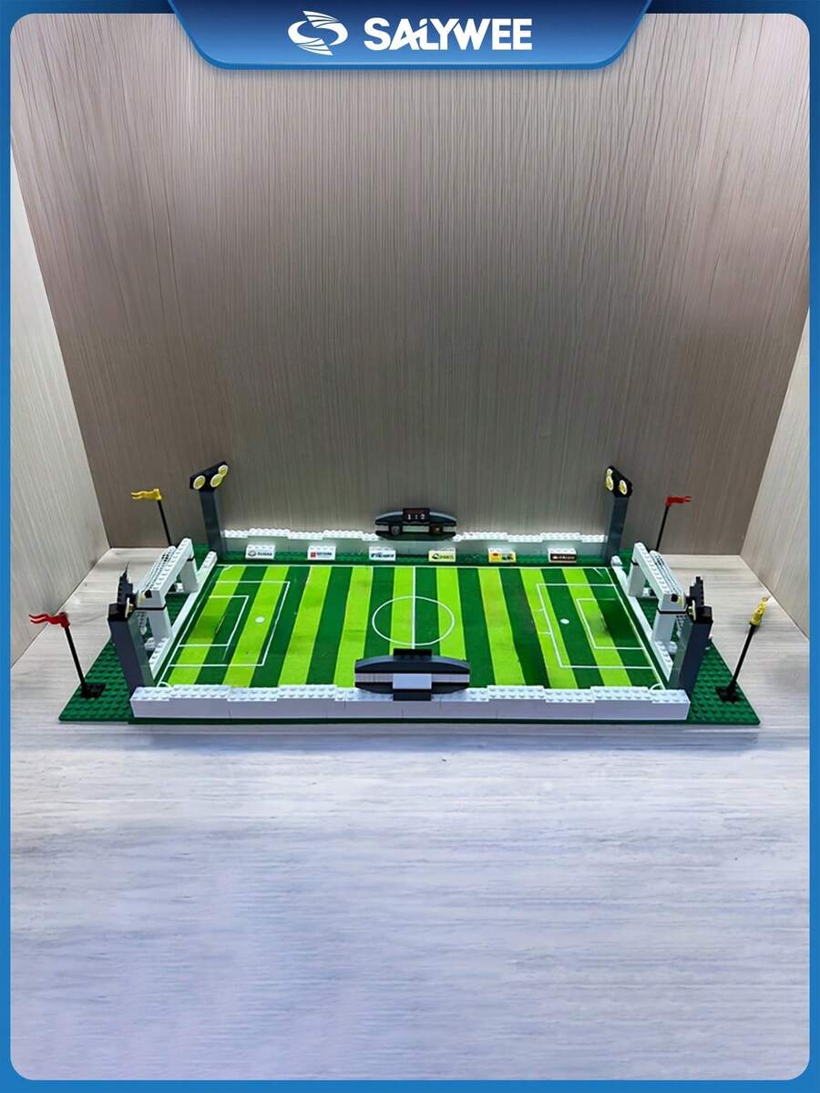 SALYWEE Building Block Soccer Field DIY Scene Models Equipped With ...