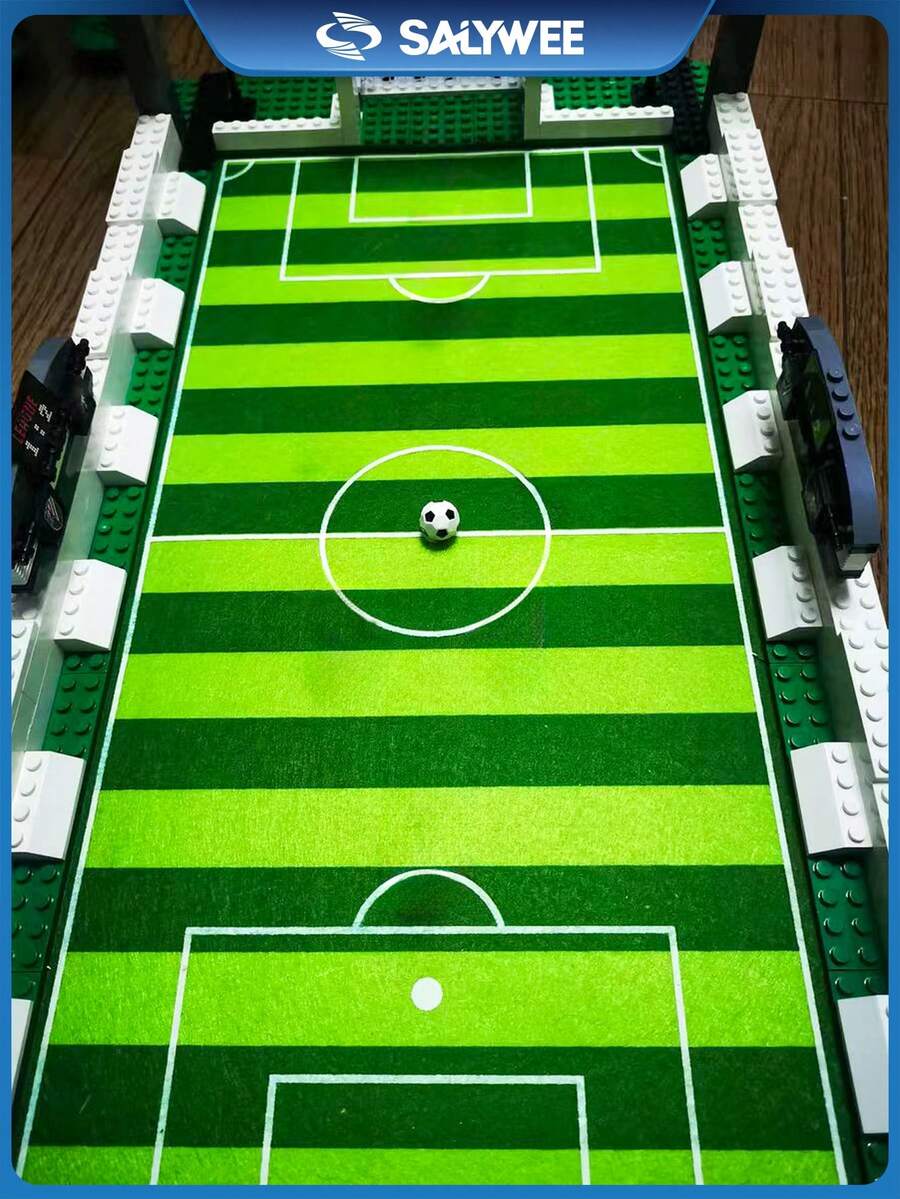 SALYWEE Building Block Soccer Field DIY Scene Models Equipped With ...