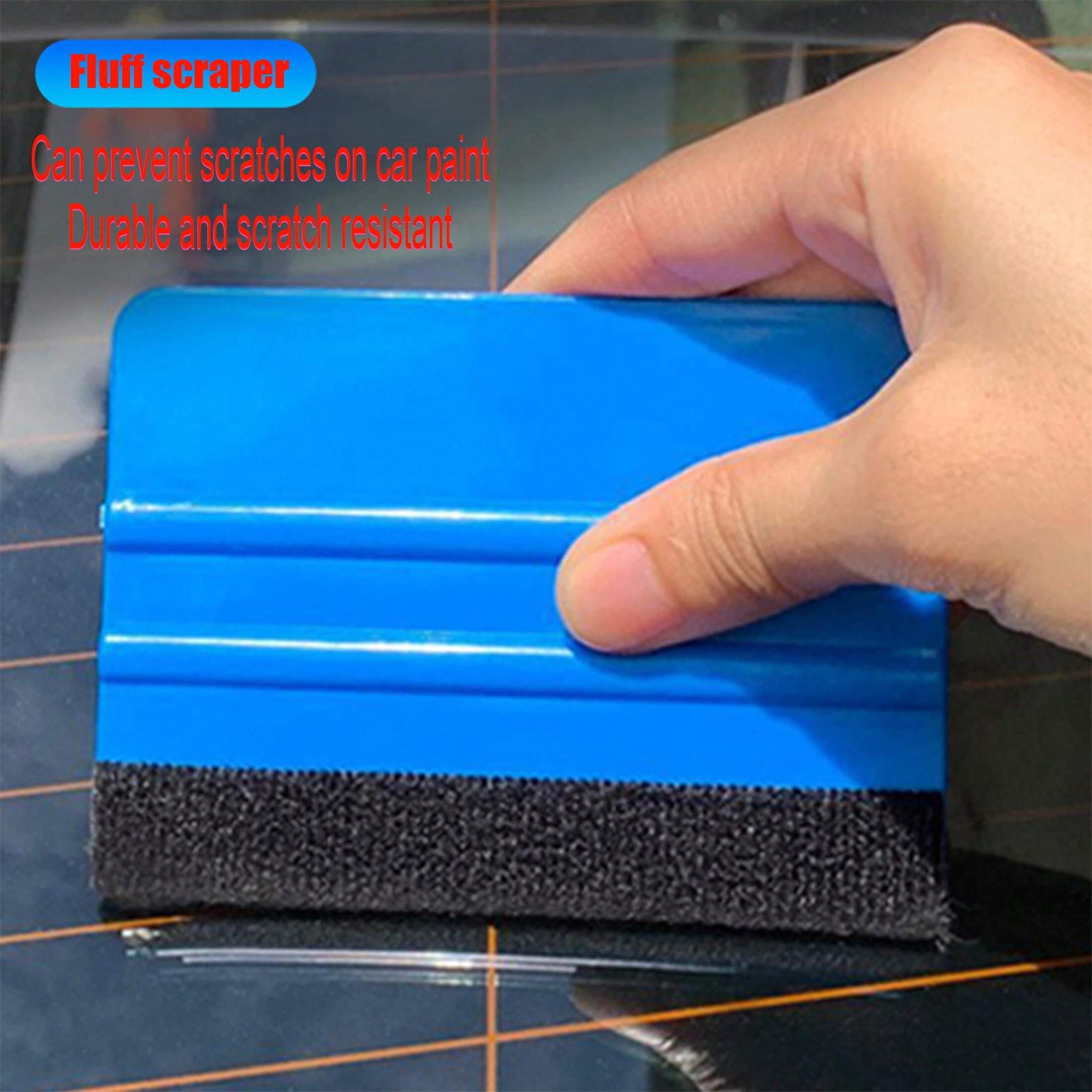 1pc Square Shape Film Scraper With Cloth And Felt, Automotive Film Tool ...