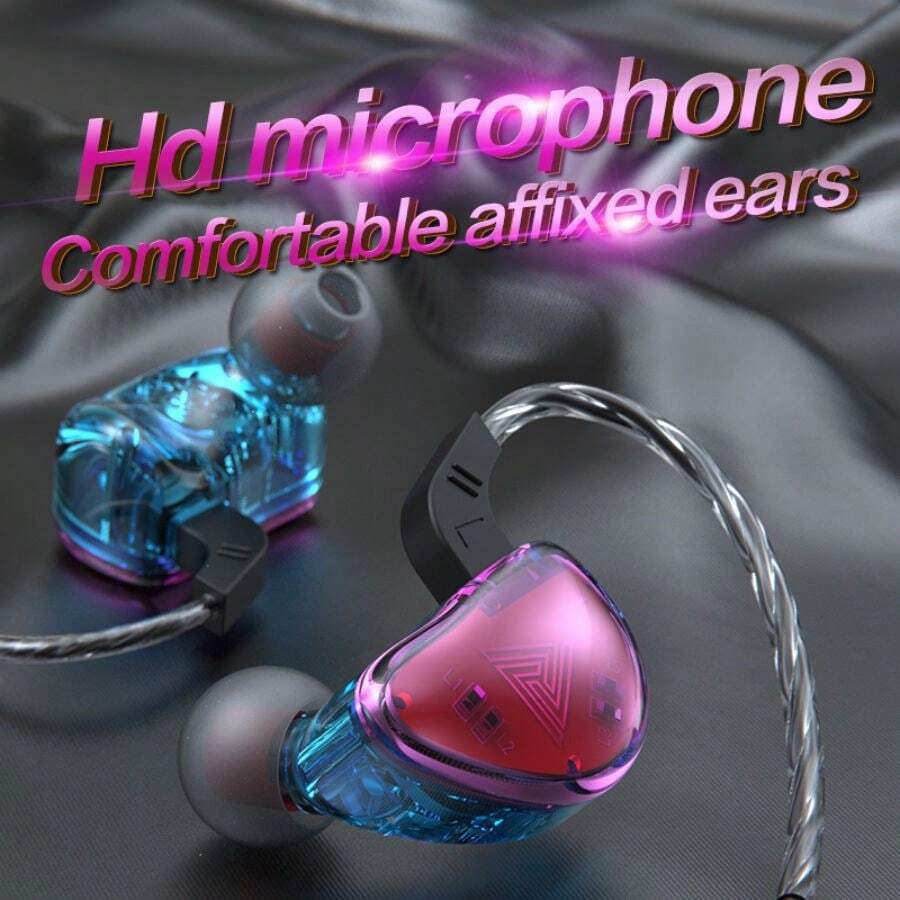 Original QKZ-AK9 Headset 4D Surround Sound Hifi Stereo Wired Headphone With HD Microphone In-Ear ...