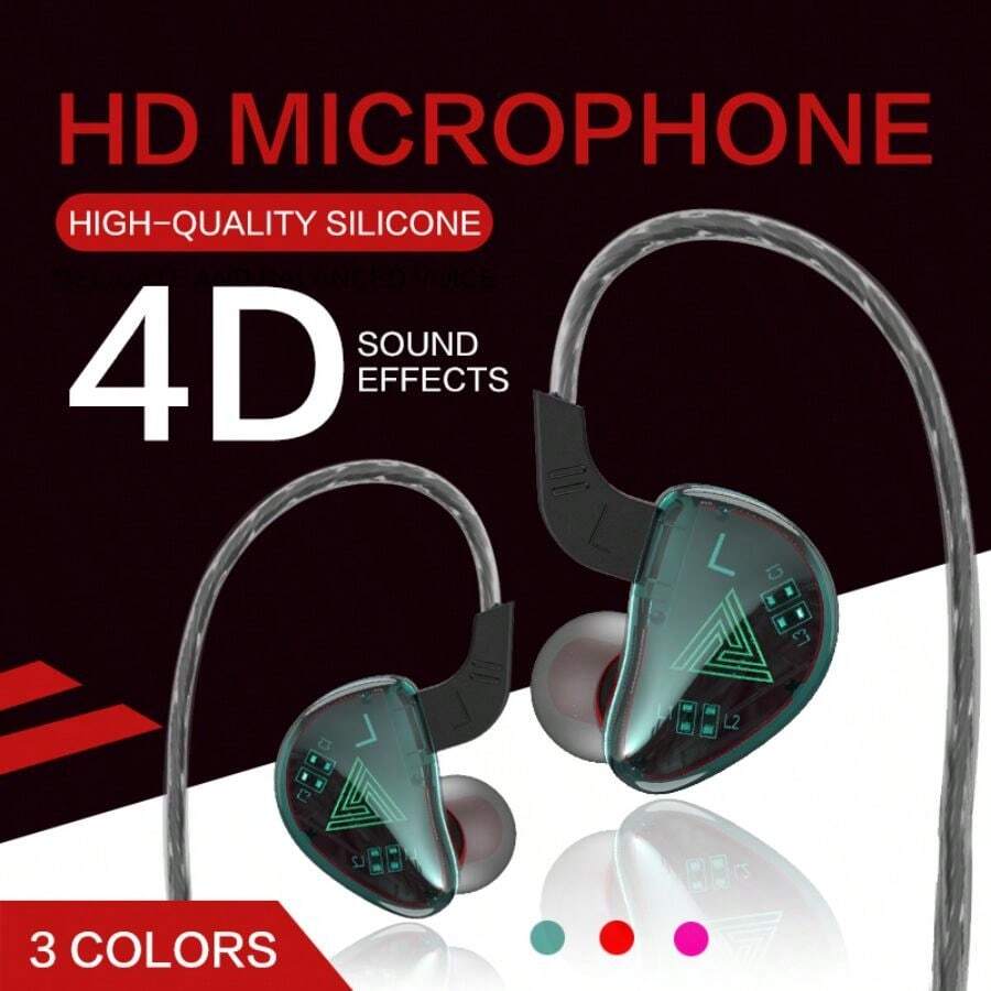 Original QKZ-AK9 Headset 4D Surround Sound Hifi Stereo Wired Headphone With HD Microphone In-Ear ...