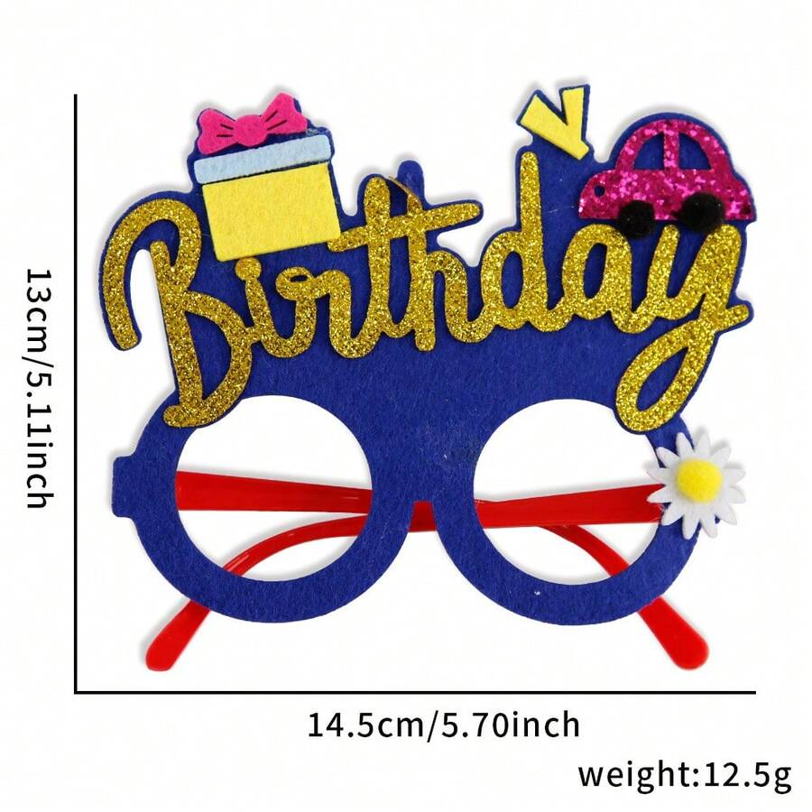 Birthday Eye Glasses Balloon Cake Frame One Year Old Party Decoration ...