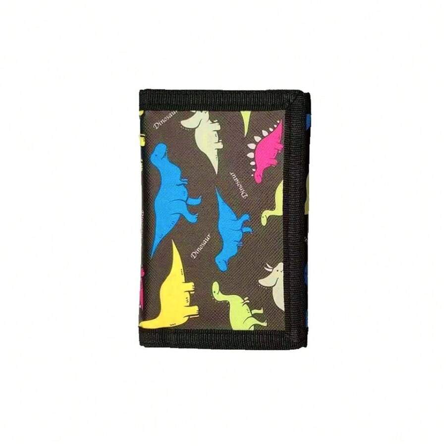 Canvas Trifold Wallets With Sticker And Zipper Pocket For Kids, Boys ...