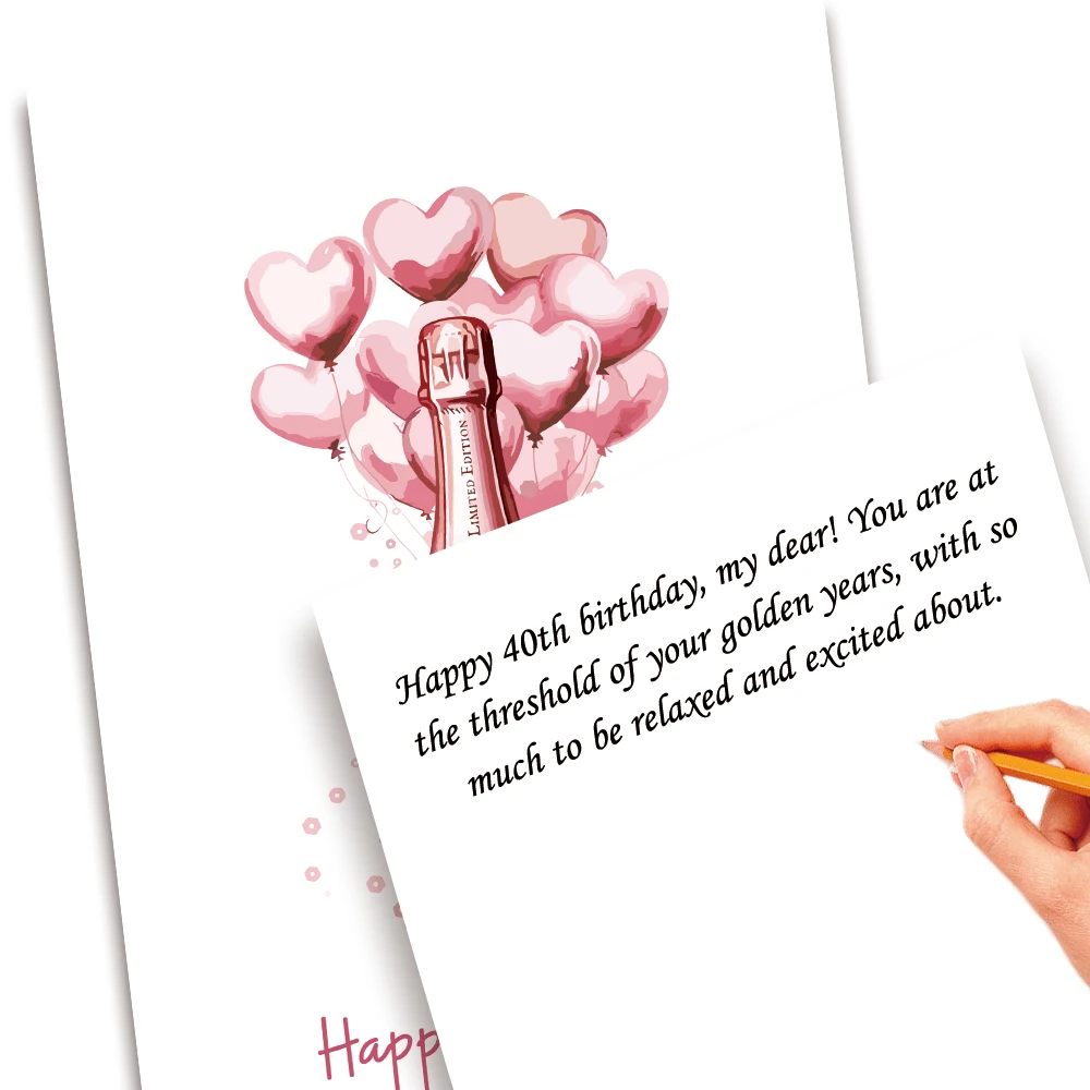 40th Birthday Card - Super Cute 40th Funny Birthday Gifts For Women/MAN ...