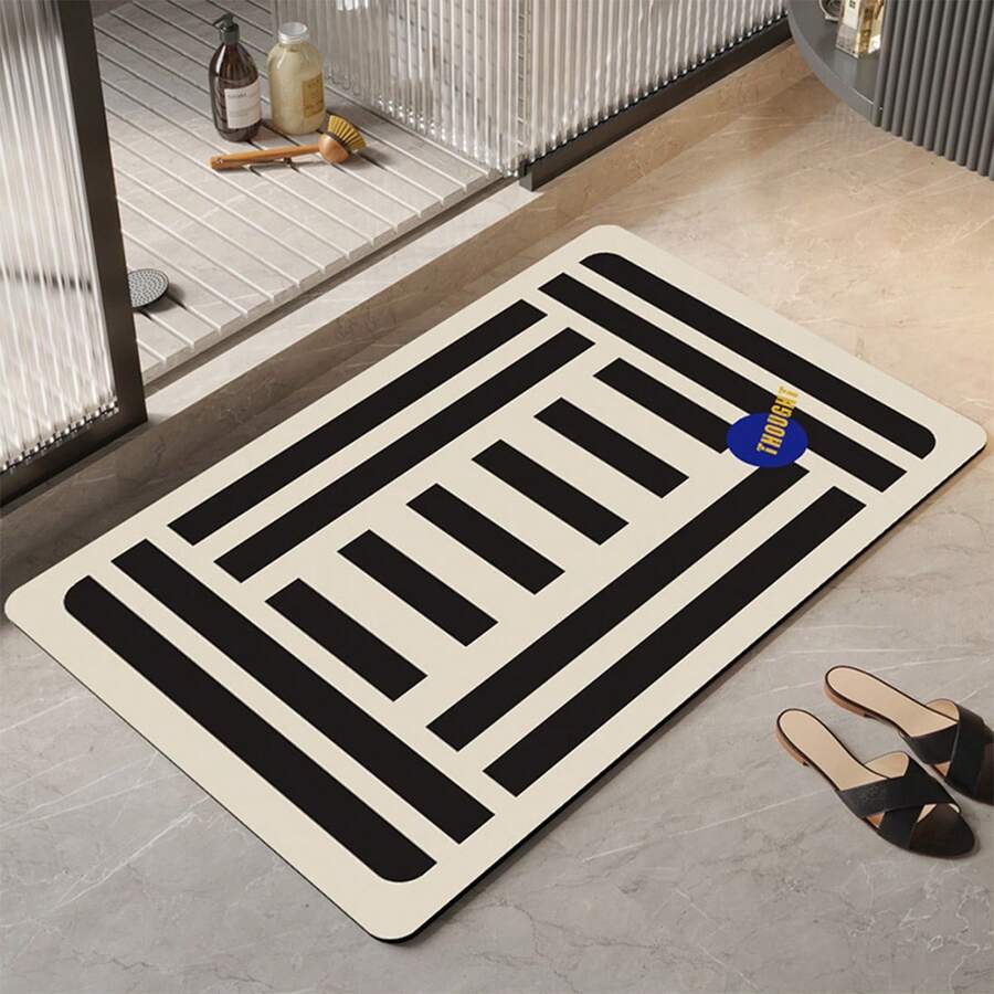 Bathroom Diatomaceous Earth Absorbent Soft Mat, Anti-Slip Doormat For ...