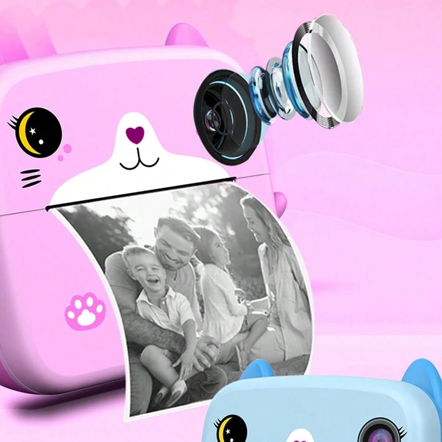 Thermal Print Camera Instant Print Photos HD 1080P Selfie Video Digital ...