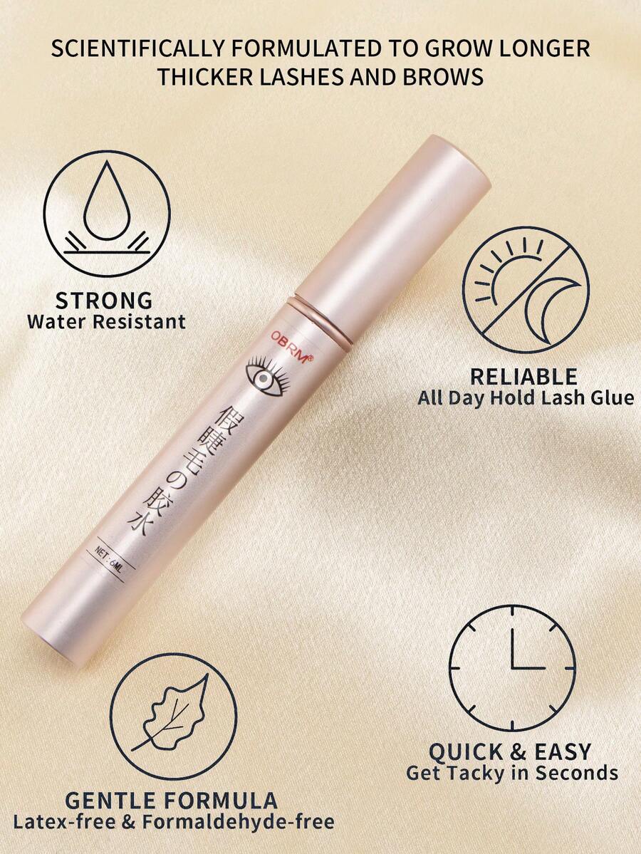 1 pieza Pegamento de pestañas de larga duración de hasta 72 horas, impermeable, libre de látex e ...