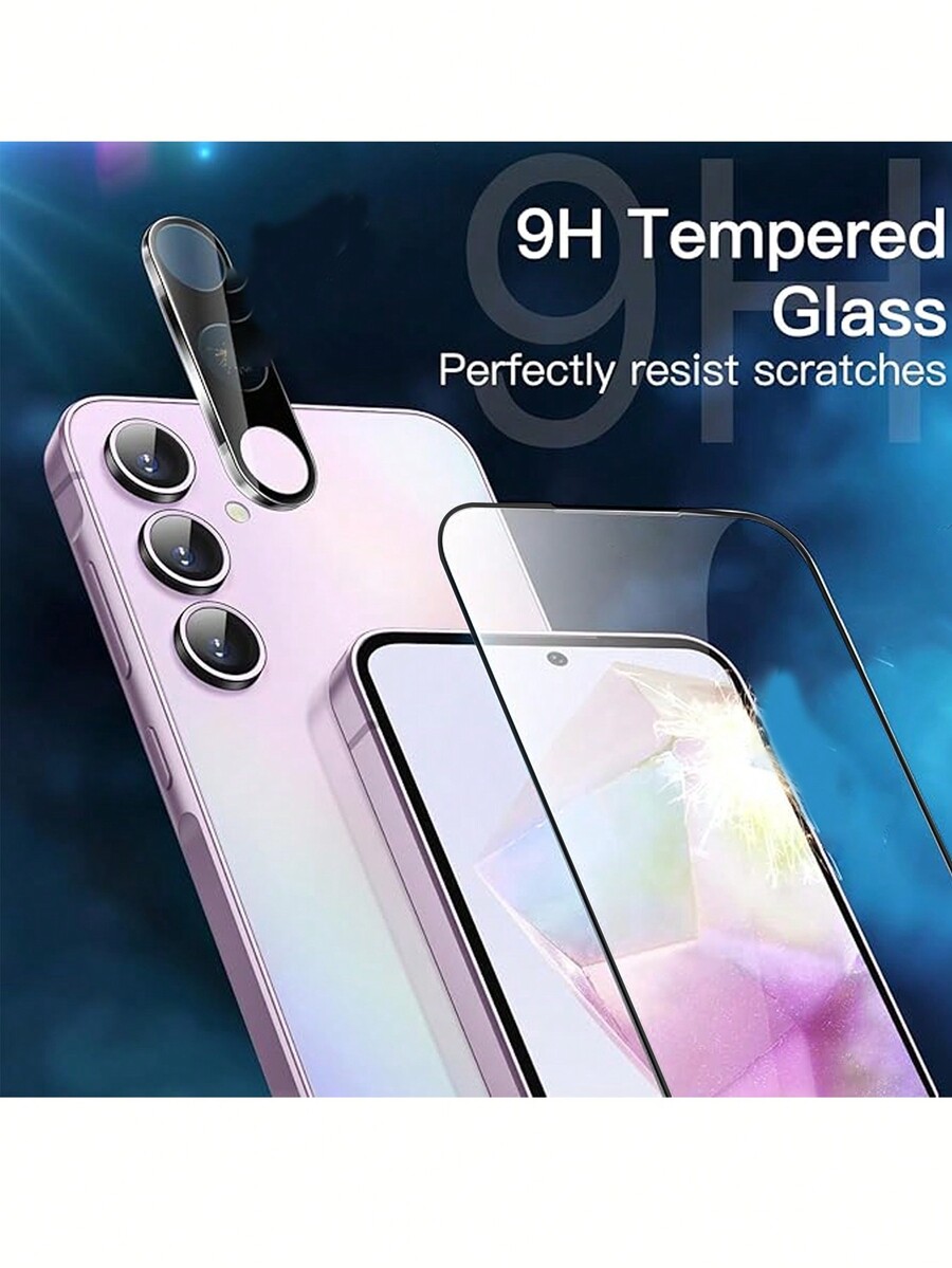 2+2 Pack Full Coverage 9H Tempered Glass Screen Protector For Samsung Galaxy A35 5G, With Camera ...