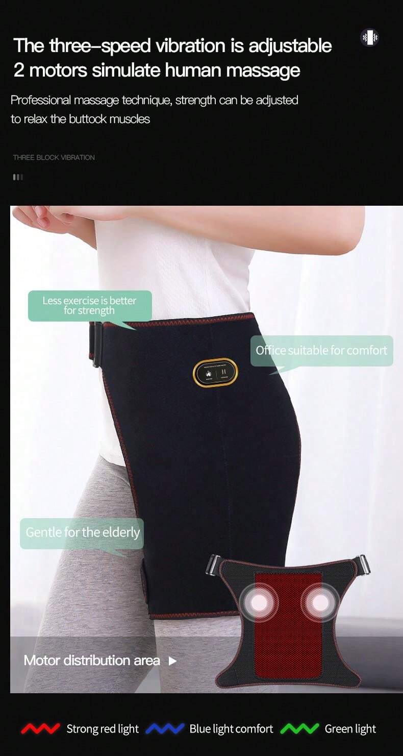 1 USB Electric Heated Hip Support, Heated Thigh Support Hot Compression ...