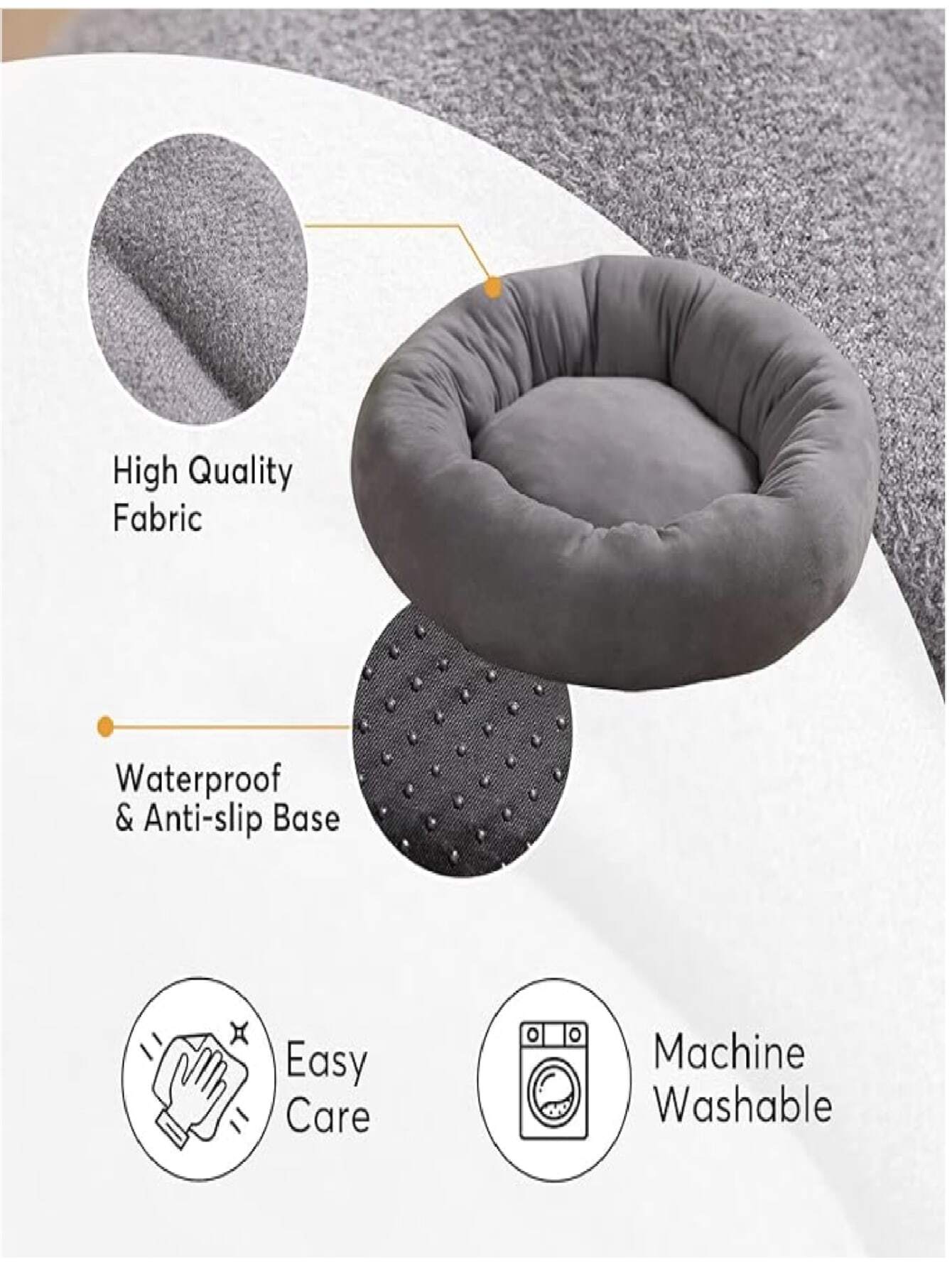 Dog Bed, Round Dog Beds For Medium Dogs, Anti Slip And Machine Washable ...